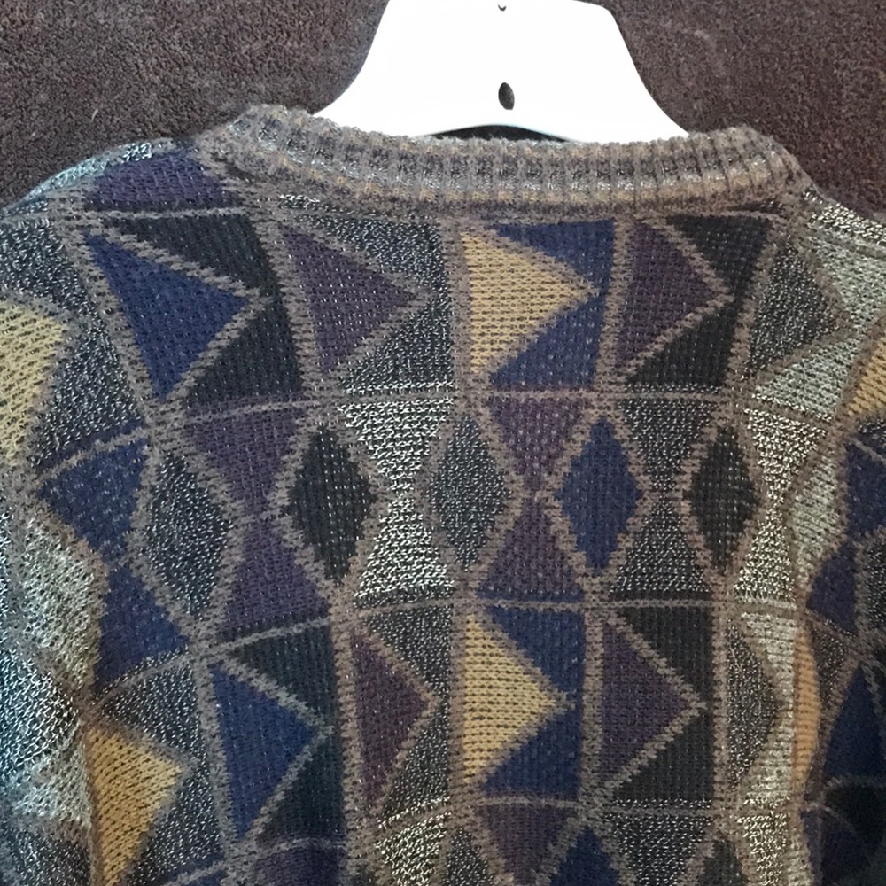 Coogi Style Italian Wool Sweater Pronto Uomo Large - Gem
